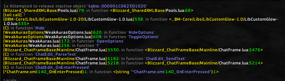LibCustomGlow error on options closed · Issue #5834 · WeakAuras/WeakAuras2 · GitHub