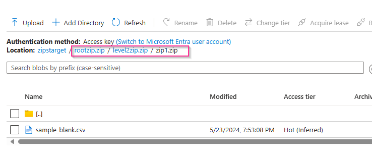 Copy activity unzipping nested zip files along with root zip file. · Issue #667 · Azure/Azure ...