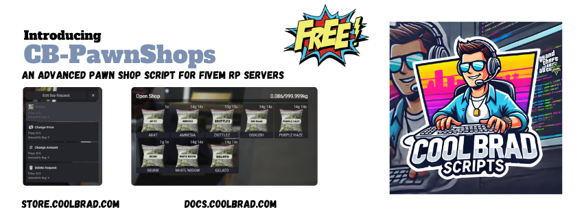 GitHub - CoolBrad-Scripts/cb-pawnshops: A pawn shop script for FiveM RP servers