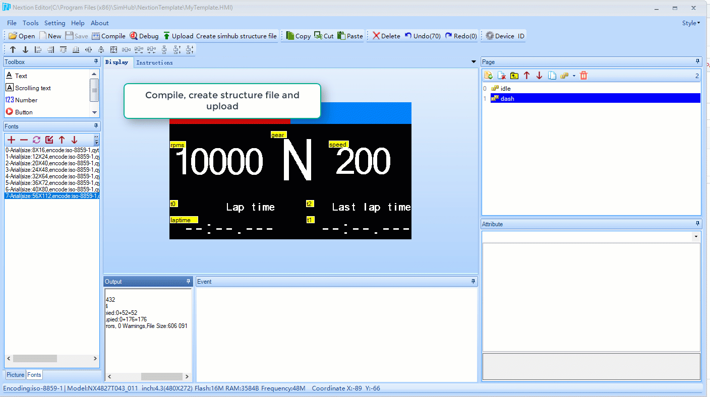 Nextion Display Template creation using mapping editor · SHWotever ...