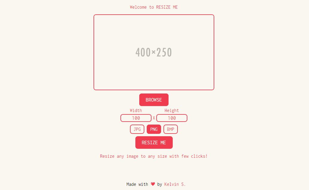 GitHub - kelvins/ResizeMe: :fireworks: The simplest image resizing app!