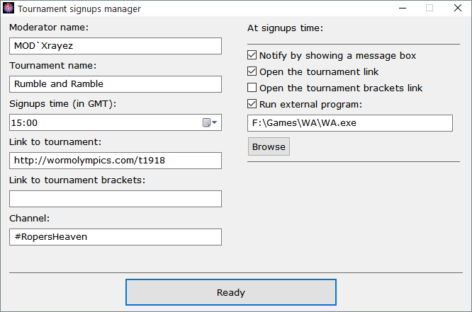GitHub - Xrayez/TSM: Tournament signups manager (Worm Olympics)