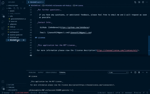 GitHub - JohnBanas/professional-README-generator