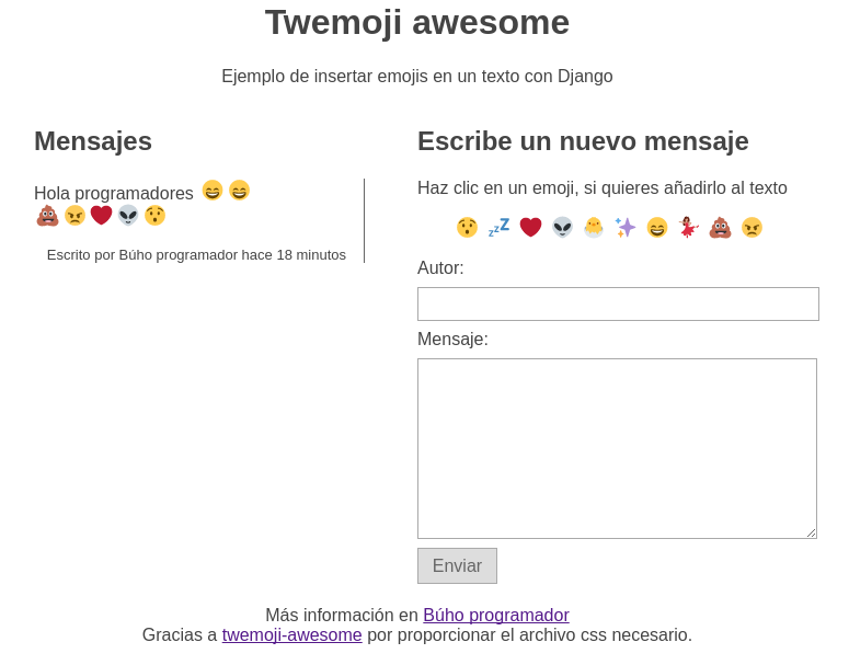 GitHub - davidnotplay/ejemplo-django-emojis: Ejemplo de como crear ...