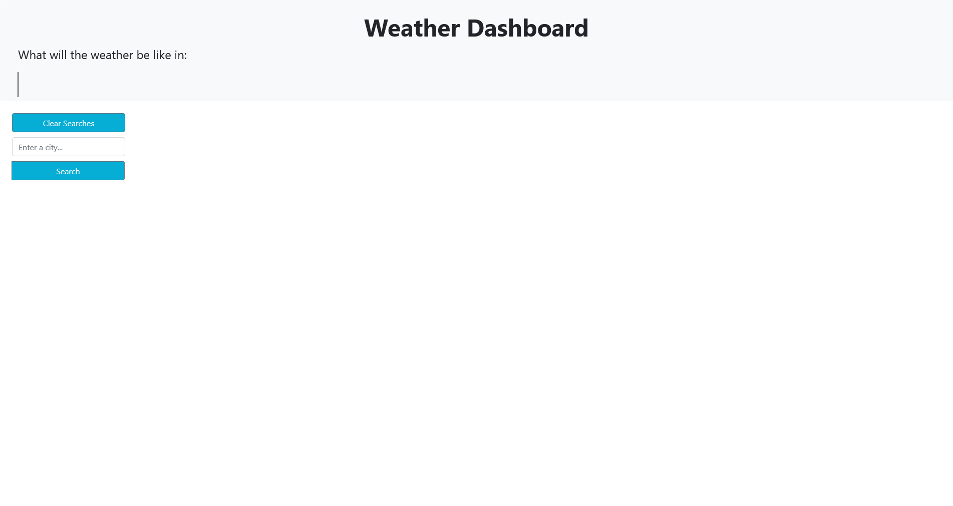 GitHub - lewisemarcus/WeatherDashboard