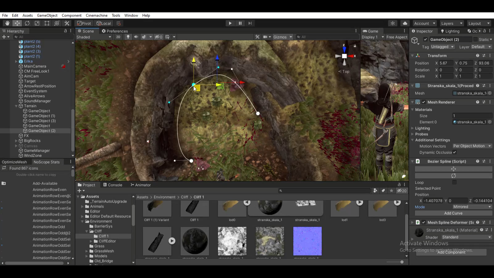 GitHub - mohannadzidan/mesh-spline-deformer: A unity asset that deforms ...