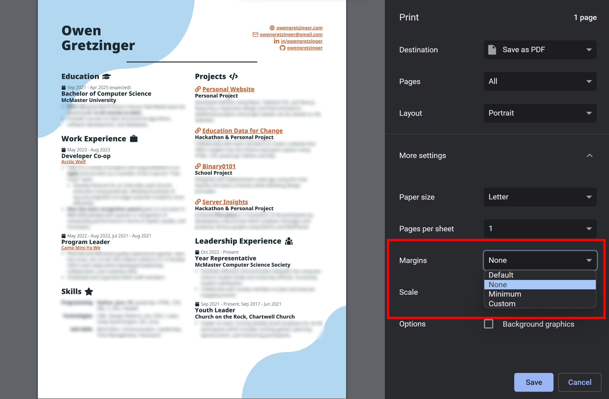 GitHub - owengretzinger/html-resume-template: Create a mobile ...