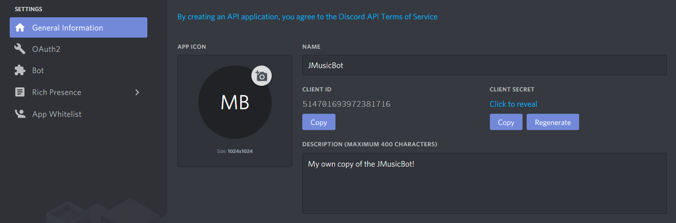 Getting a Bot Token · jagrosh/MusicBot Wiki · GitHub