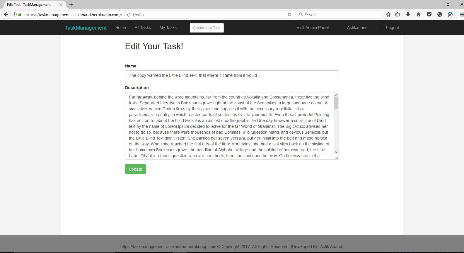 GitHub - astikanand/TaskManagement: A Task Management System developed using Python and Django ...