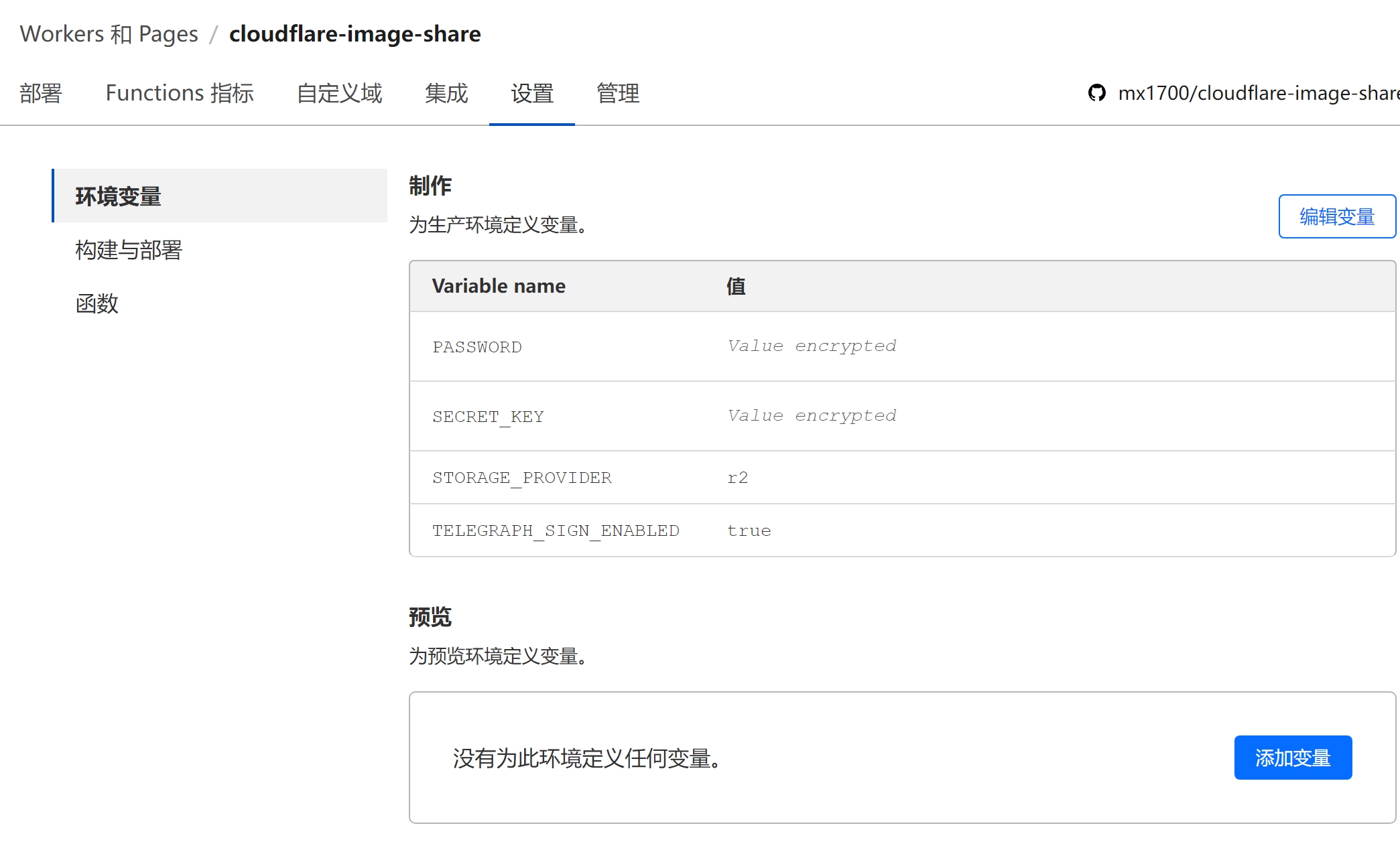 GitHub - mx1700/cloudflare-image-share: 基于 Cloudflare Pages + R2 实现的私有图片分享(图床)网站。