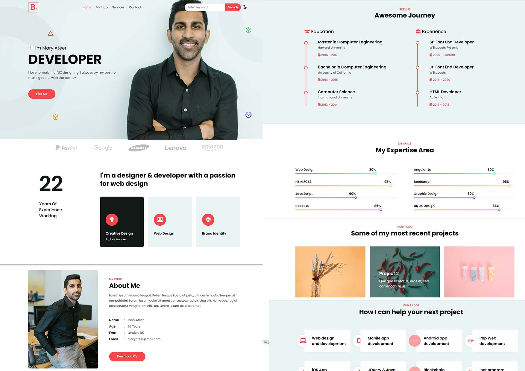 GitHub - Waite0603/Resume-vCard-Collection: About Responsive Personal Portfolio Website Using ...