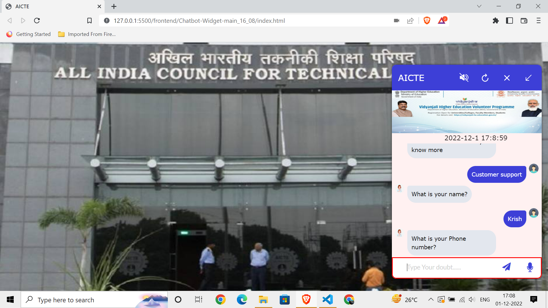 GitHub - shreyansh28801/AICTE-Chatbot: AI Based chatbot for answering ...