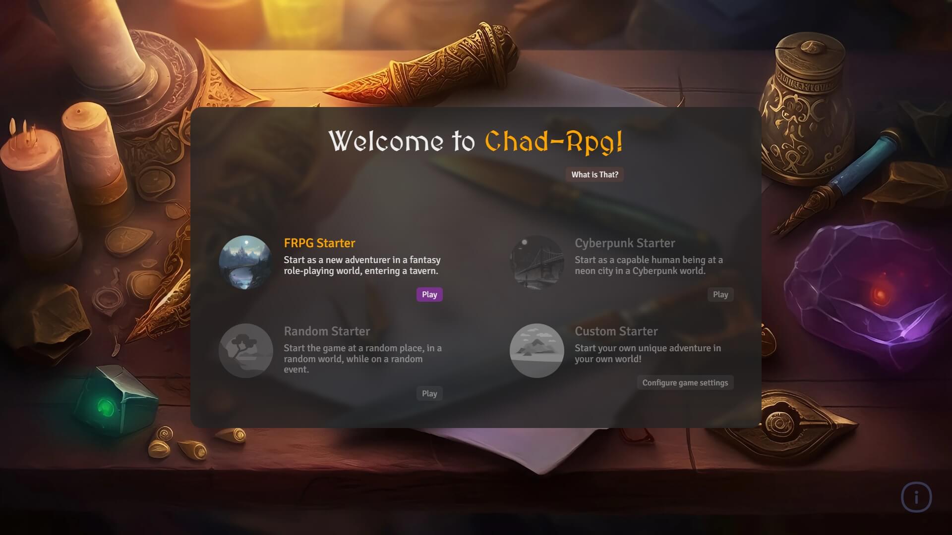 GitHub - Solemensis/Chad-Rpg: Chad-Rpg | an AI-driven interactive role ...