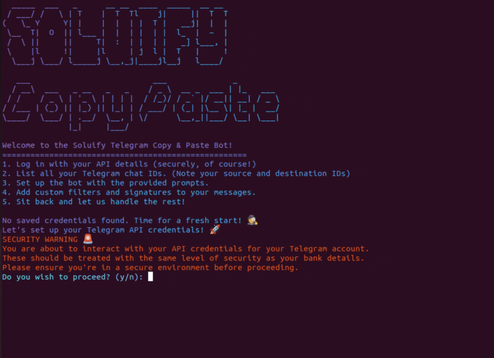 GitHub - Woahai321/soluify-telegram-copypaste-bot: Python script for automating message ...