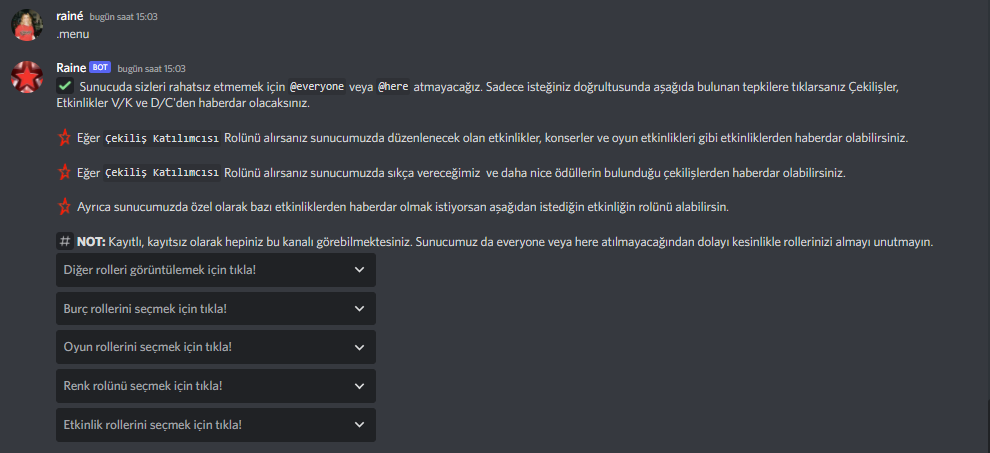 GitHub - raineorj/discord-role-selection: Kendi yapmış olduğum biraz karmaşık public sunucular ...