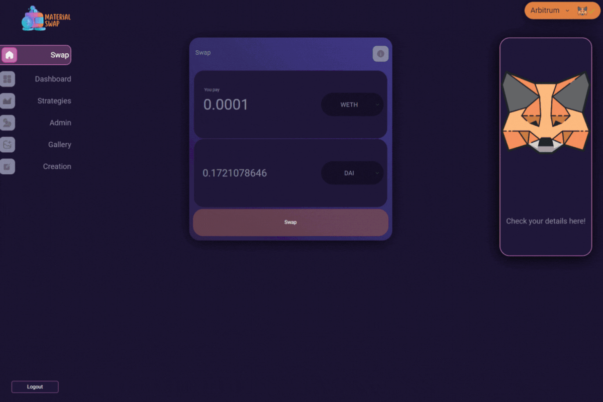 GitHub - thisisWoe/Capstone-Project: Material Swap Protocol - AMM (Decentralized Exchange)