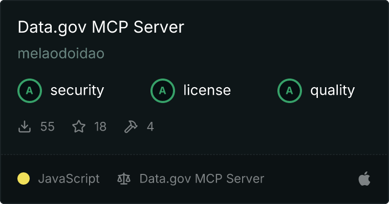 GitHub - melaodoidao/datagov-mcp-server: An MCP server for accessing data from Data.gov ...