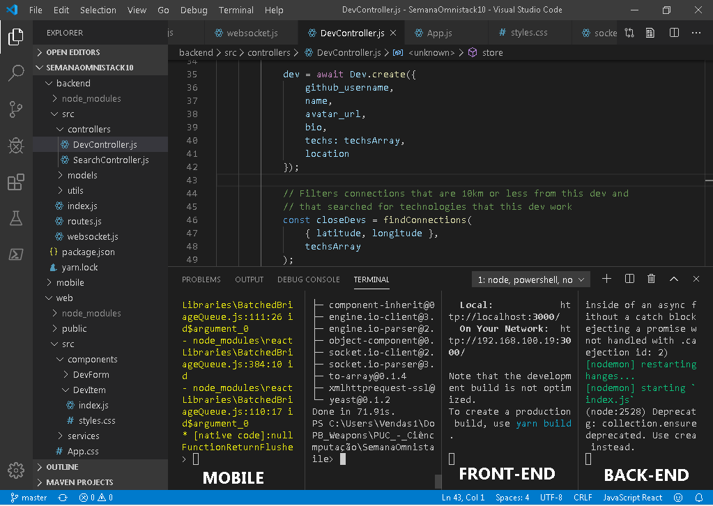 GitHub - axellbrendow/omnistackweek10: Project produced at the 10th Omnistack Week promoted by ...