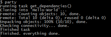 GitHub - torwart/party: The python task runner