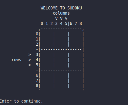 GitHub - den2is/sudoku-cli: CLI sudoku game