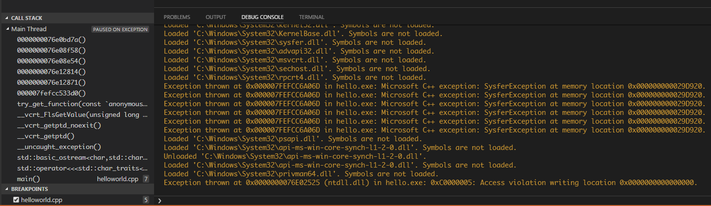 cppvsdbg can't step over Standard Library calls · Issue #879 · microsoft/vscode-cpptools · GitHub