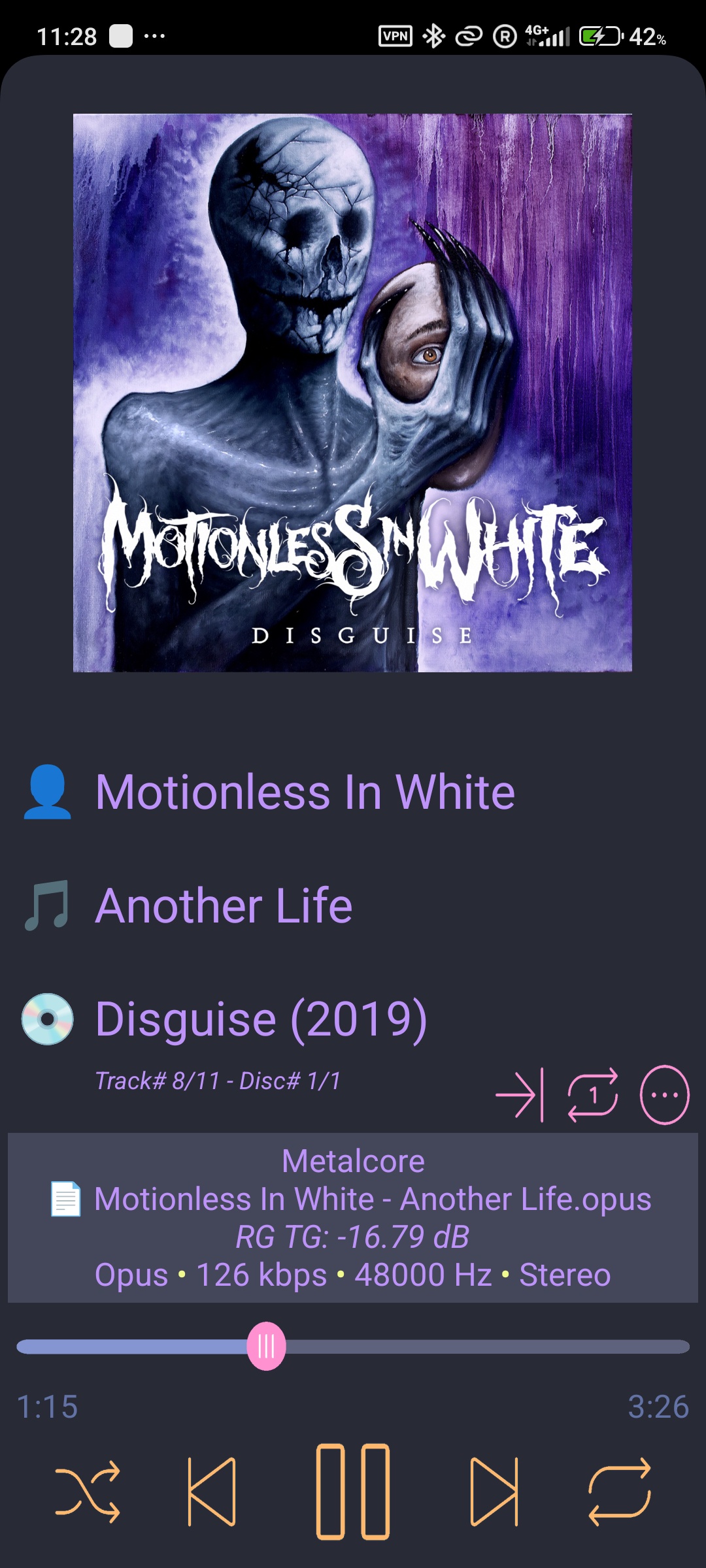 GitHub - smoralis/DarkX-Dracula: DarkX Dracula skin for foobar2000 Mobile, v1.5 preview