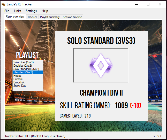 GitHub - BlancoLanda/LandasRLTracker: Tracks Rocket League gaming ...