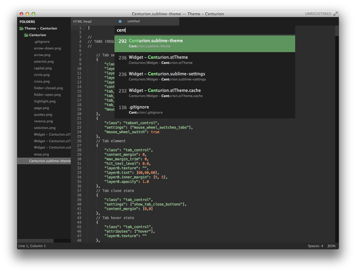 GitHub - allanhortle/Centurion: A clean cut UI theme for Sublime Text.