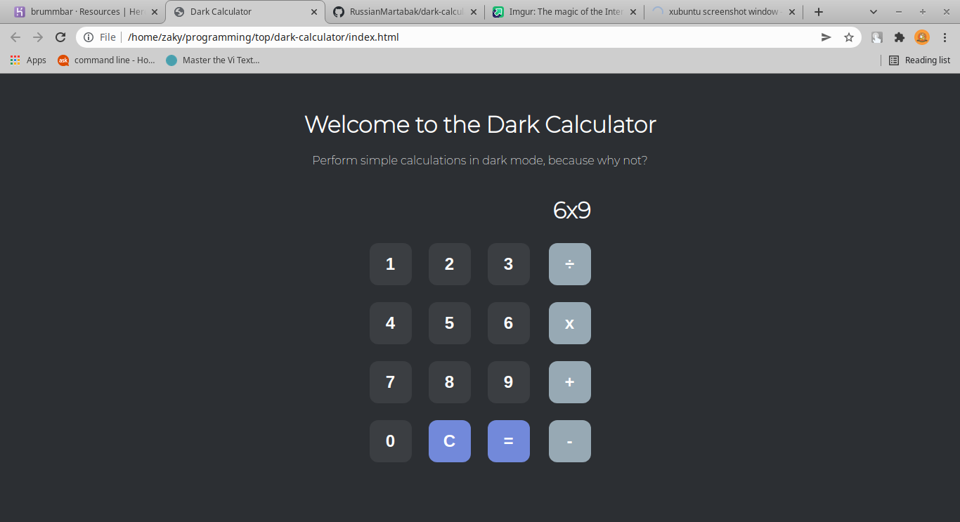 GitHub - zakyabdurrahman/dark-calculator: A simple calculator made ...