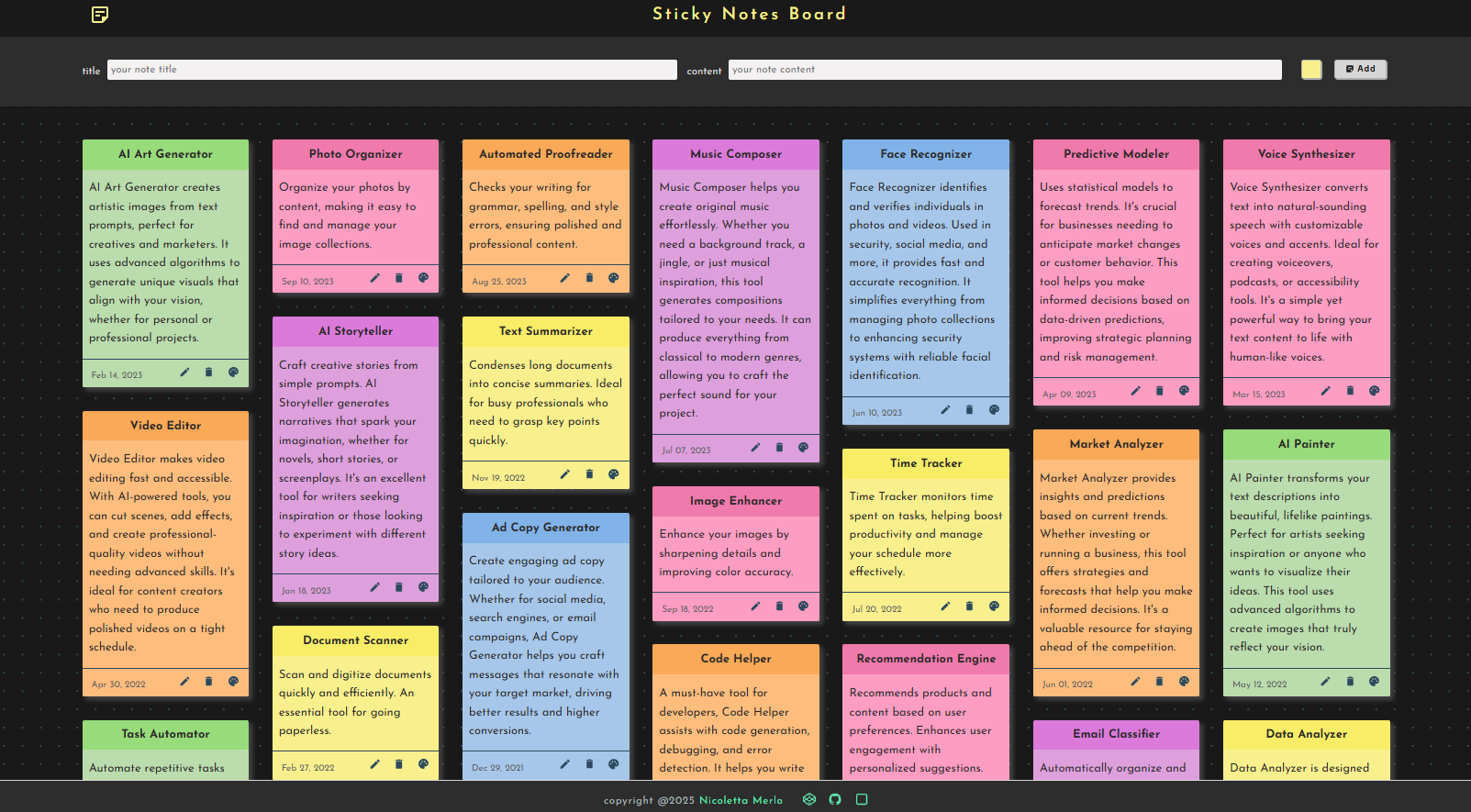 GitHub - nicolettamerlo/react-notes-app: Sticky Notes App is an ...