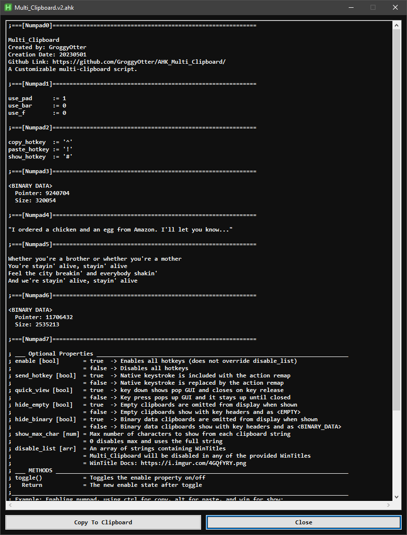 GitHub - GroggyOtter/AHK_Multi_Clipboard: Multi_Clipboard is an AHK class that adds multi ...