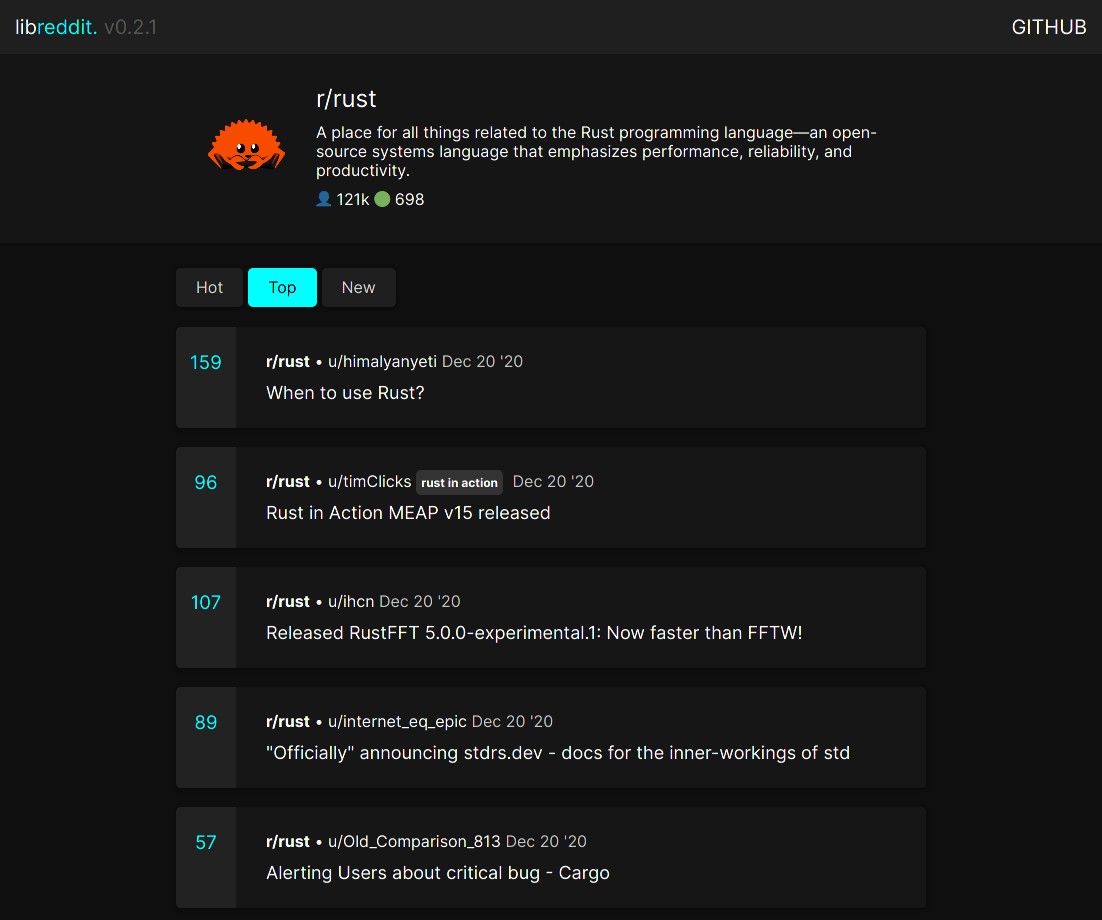 GitHub - kierandrewett/libreddit