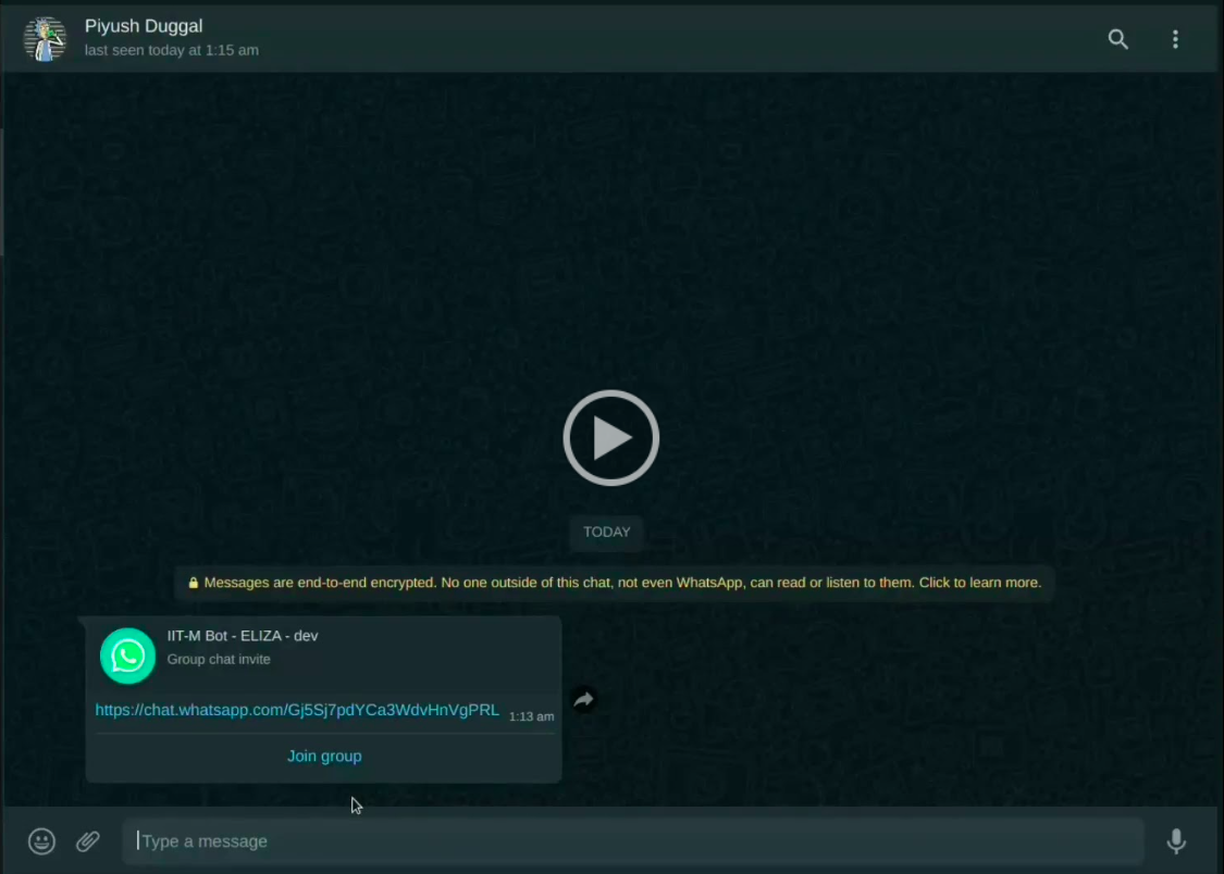 GitHub - PiyushDuggal-source/IITM-WA-BOT: ELIZA is a WhatsApp bot ...