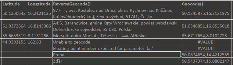 GitHub - zbyna/nominatim-excel: adds geocode and reverseGeocode functions to Excel
