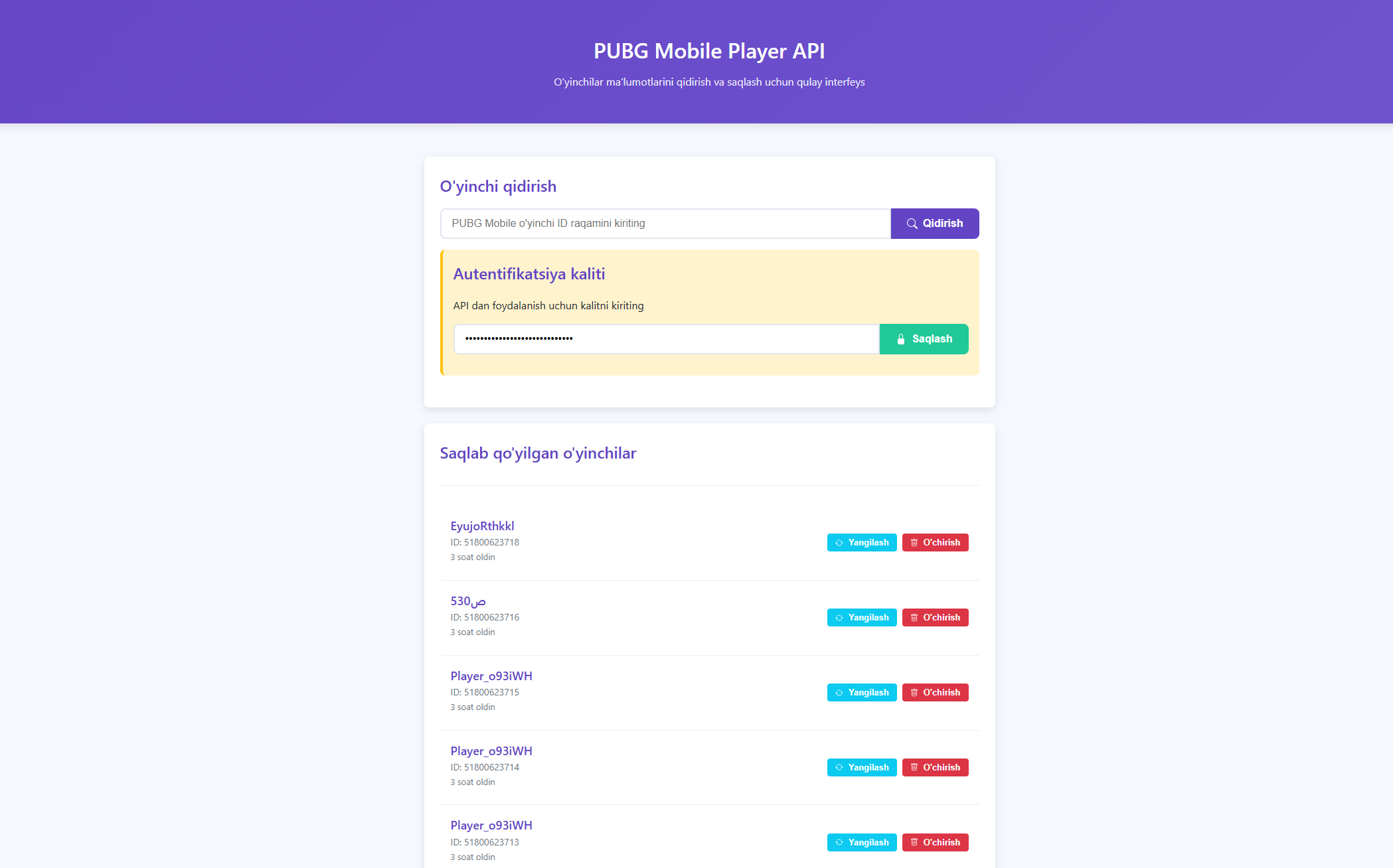 GitHub - pul2es/pubg-mobile-id2name: API and web interface for searching and storing PUBG Mobile ...