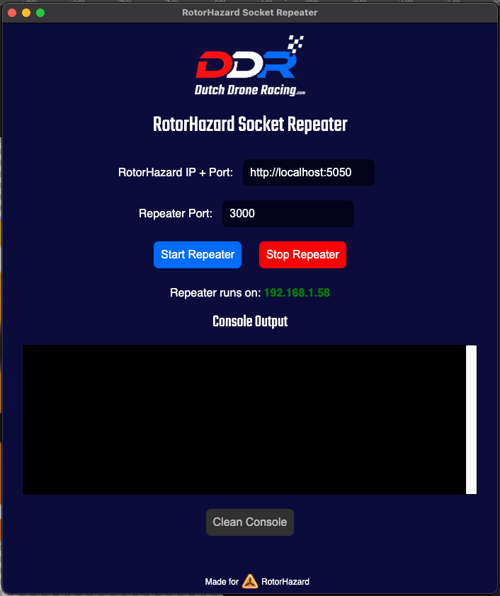 GitHub - Dutch-Drone-Racing/RotorHazard-Socket-Repeater: Socket.IO Repeater for RotorHazard ...