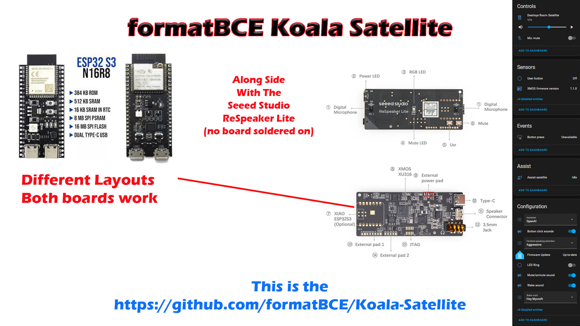 GitHub - idjmic/Respeaker-Lite-ESPHome-integration: Edited Clone of @formatBCE/Respeaker-Lite ...