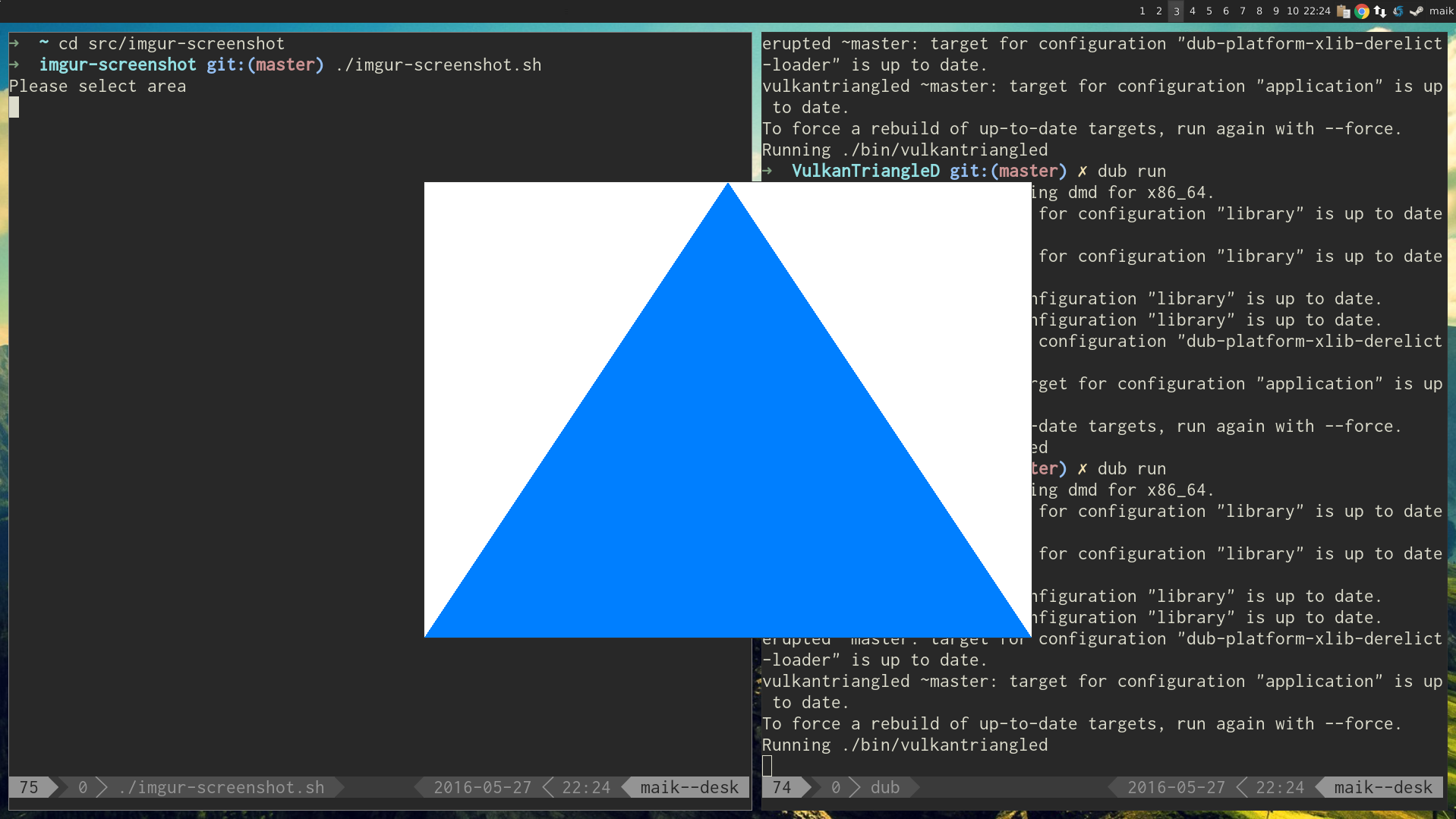 GitHub - MaikKlein/VulkanTriangleD: A ready to use Vulkan triangle example in D