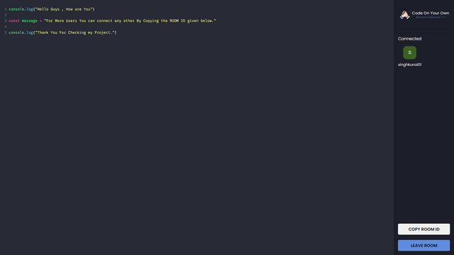 GitHub - singhkunal01/Code-on-your-own: This is my Project which i made using React.Js, Express ...