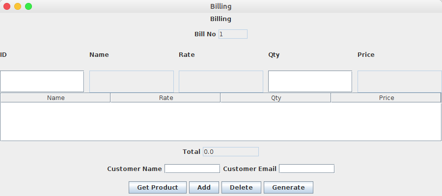 GitHub - BBloggsbott/BillingSystem: A billing application built using ...