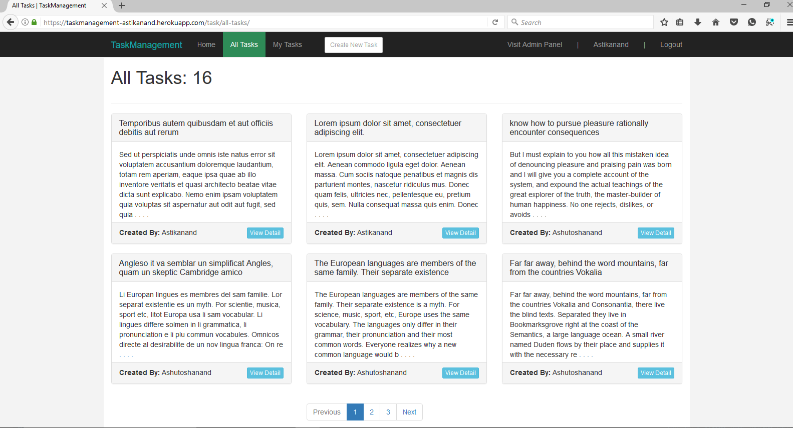 GitHub - astikanand/TaskManagement: A Task Management System developed using Python and Django ...
