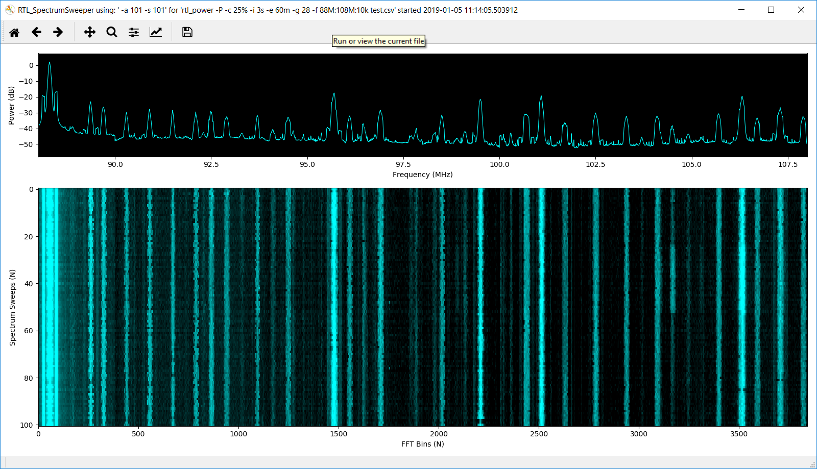 GitHub - davesmotleyprojects/RTL_SpectrumSweeper: rtl_power GUI to ...