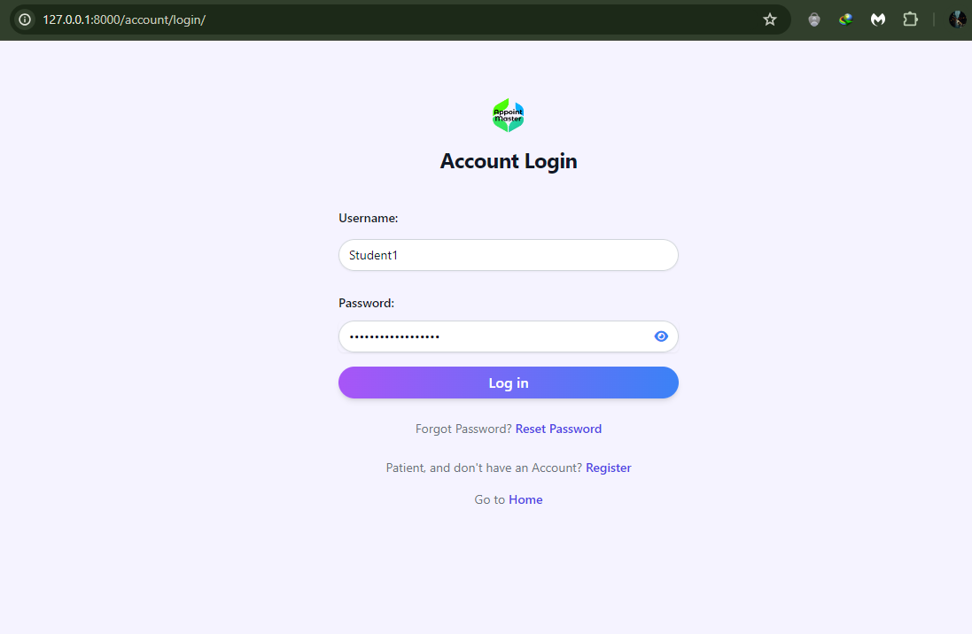 GitHub - Lewismwaz/appoint_master: A Doctor-Patient Appointment Management System using Django ...
