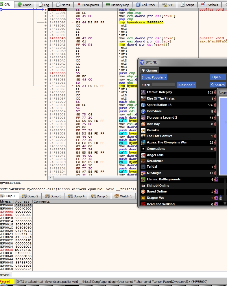 x32dbg hangs itself and the debugee · Issue #1481 · x64dbg/x64dbg · GitHub
