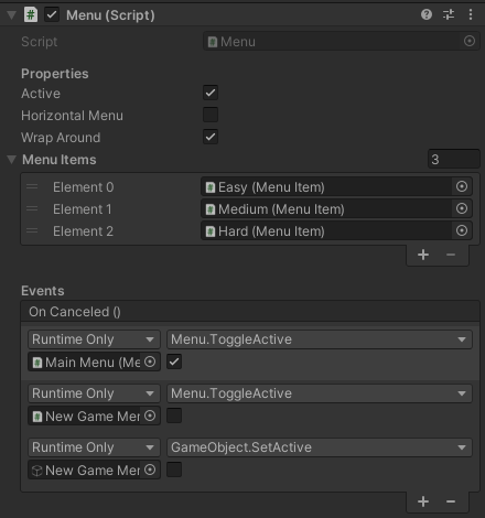 GitHub - hfjooste/MenuBuilder: A menu system for Unity projects. Create ...