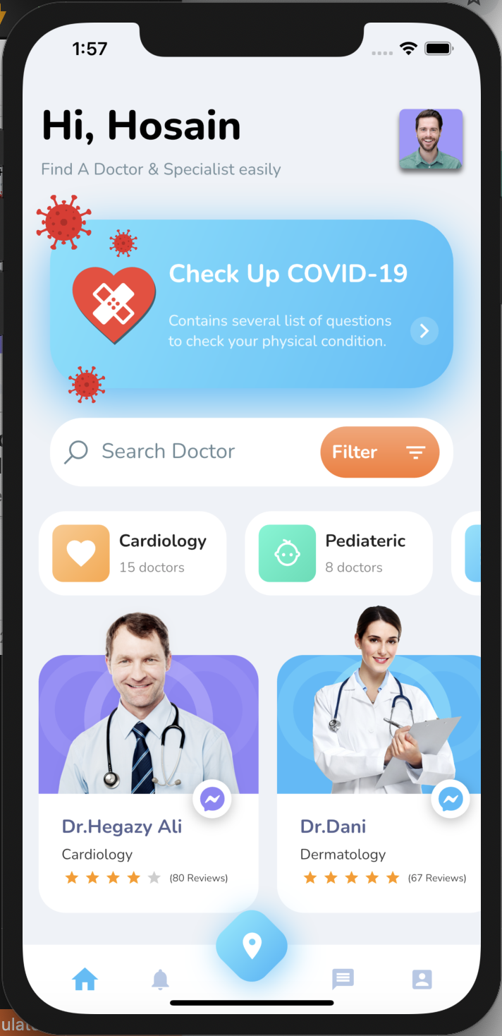 GitHub - hosain-mohamed/doctor-app: This is the Flutter home screen ...