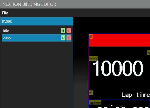 Nextion Display Template creation using mapping editor · SHWotever ...
