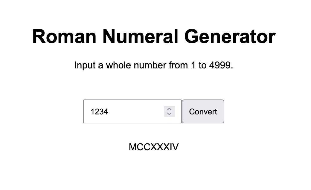GitHub - ysa-v/Roman-Numeral-Generator: Simple application that ... GitHub - ysa-v/Roman-Numeral-Generator: Simple application that ...