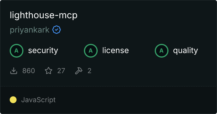 GitHub - priyankark/lighthouse-mcp: Allows AI assistants such as Cursor ... GitHub - priyankark/lighthouse-mcp: Allows AI assistants such as Cursor ...