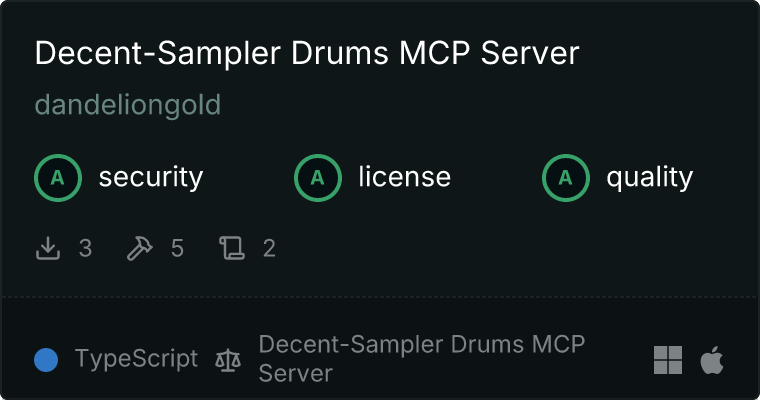 GitHub - dandeliongold/mcp-decent-sampler-drums: A Model Context Protocol server for generating ...